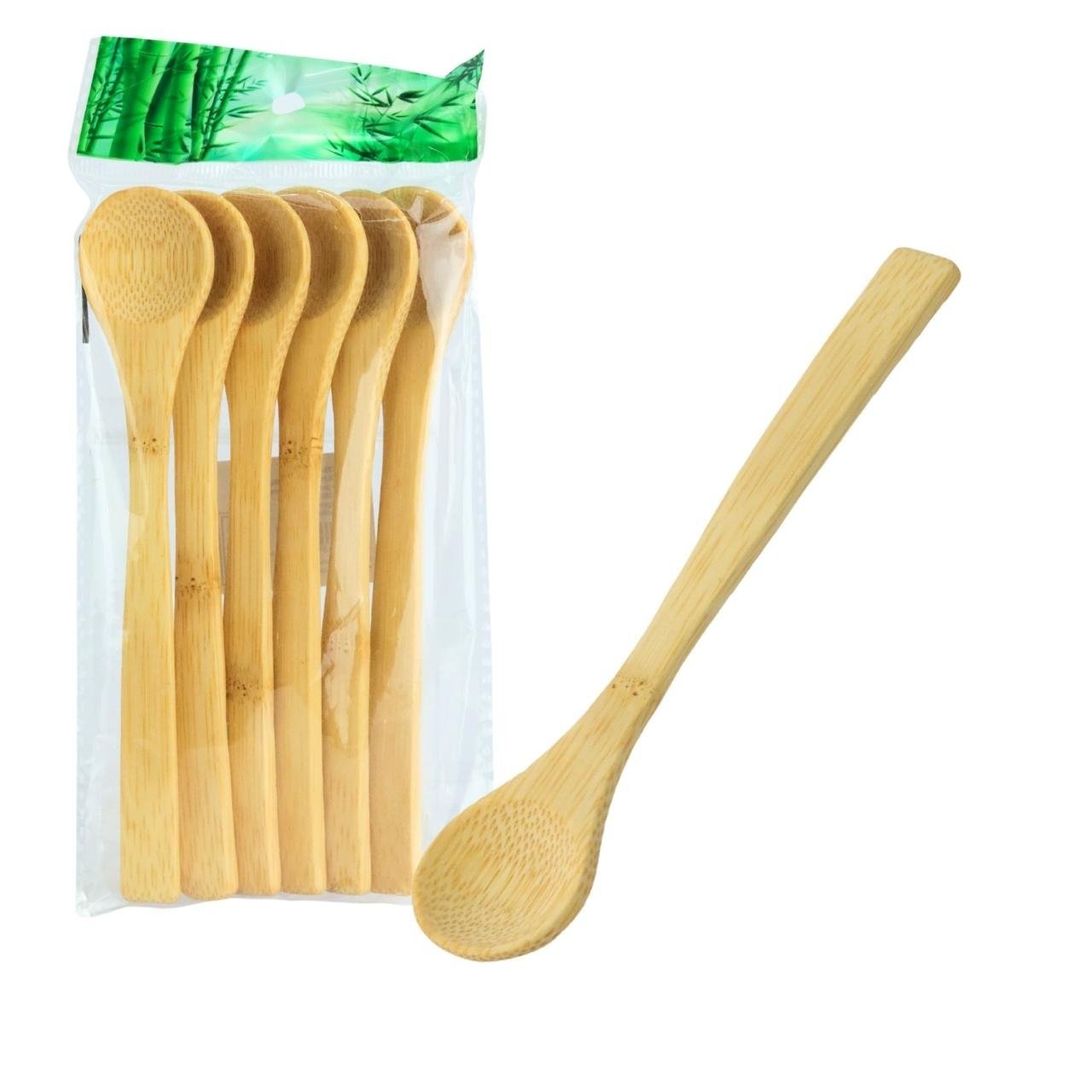 Kit Colheres De Bambu 6 Peças 16cm - Bom Preço Magazine